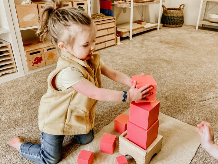 How to Use the Montessori Pink Tower • Happy Homeschool Adventures