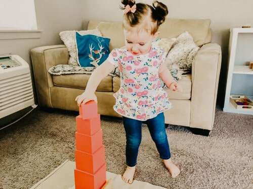 How to Use the Montessori Pink Tower • Happy Homeschool Adventures