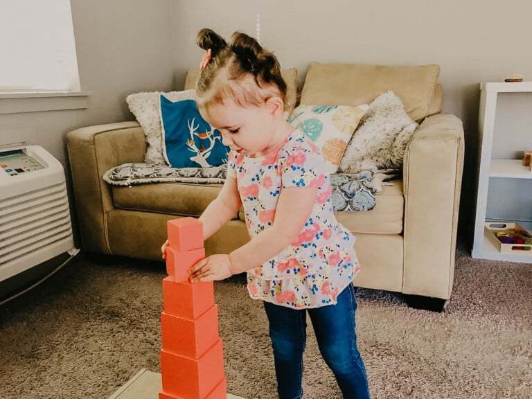 How to Use the Montessori Pink Tower • Happy Homeschool Adventures