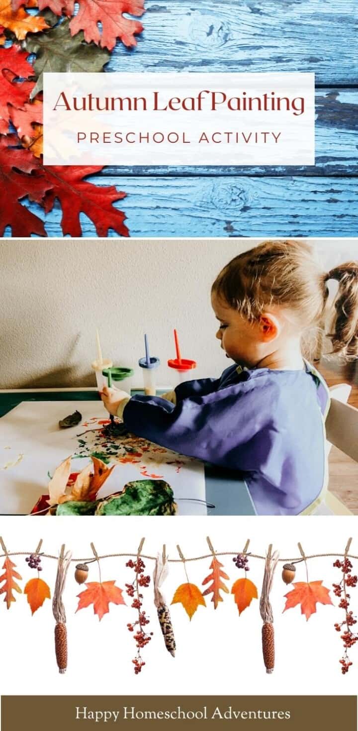 Autumn Leaf Painting Activity for Preschool • Happy Homeschool Adventures