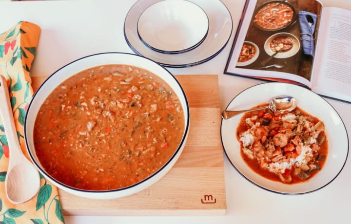 Afro-Asian-American Seafood Gumbo • Happy Homeschool Adventures