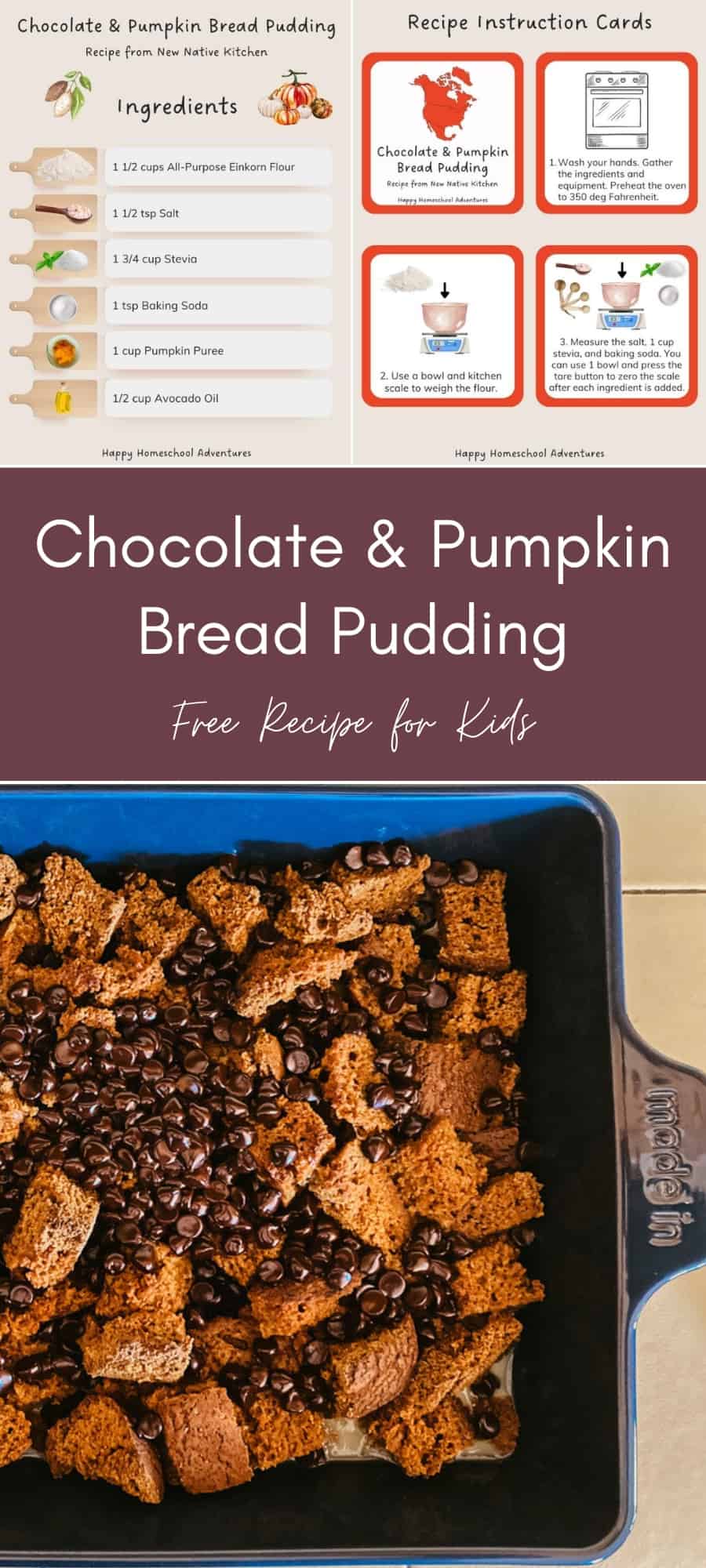 Chocolate & Pumpkin Bread Pudding from New Native Kitchen • Happy ...