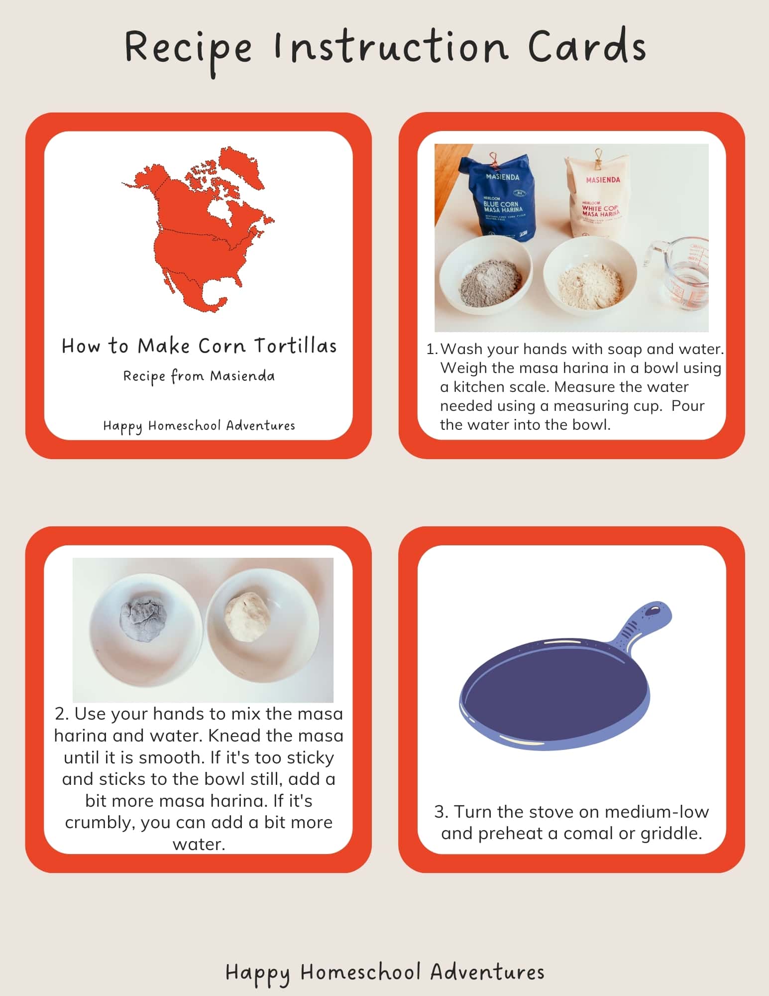 How to Make Corn Tortillas With Free Printable • Happy Homeschool ...
