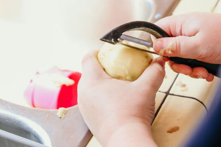 Mixed-Up Yukon Gold & Sweet Potato Gratin • Happy Homeschool Adventures