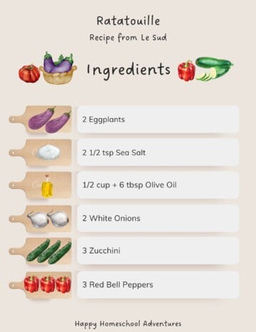 Authentic Ratatouille Recipe from Le Sud • Happy Homeschool Adventures