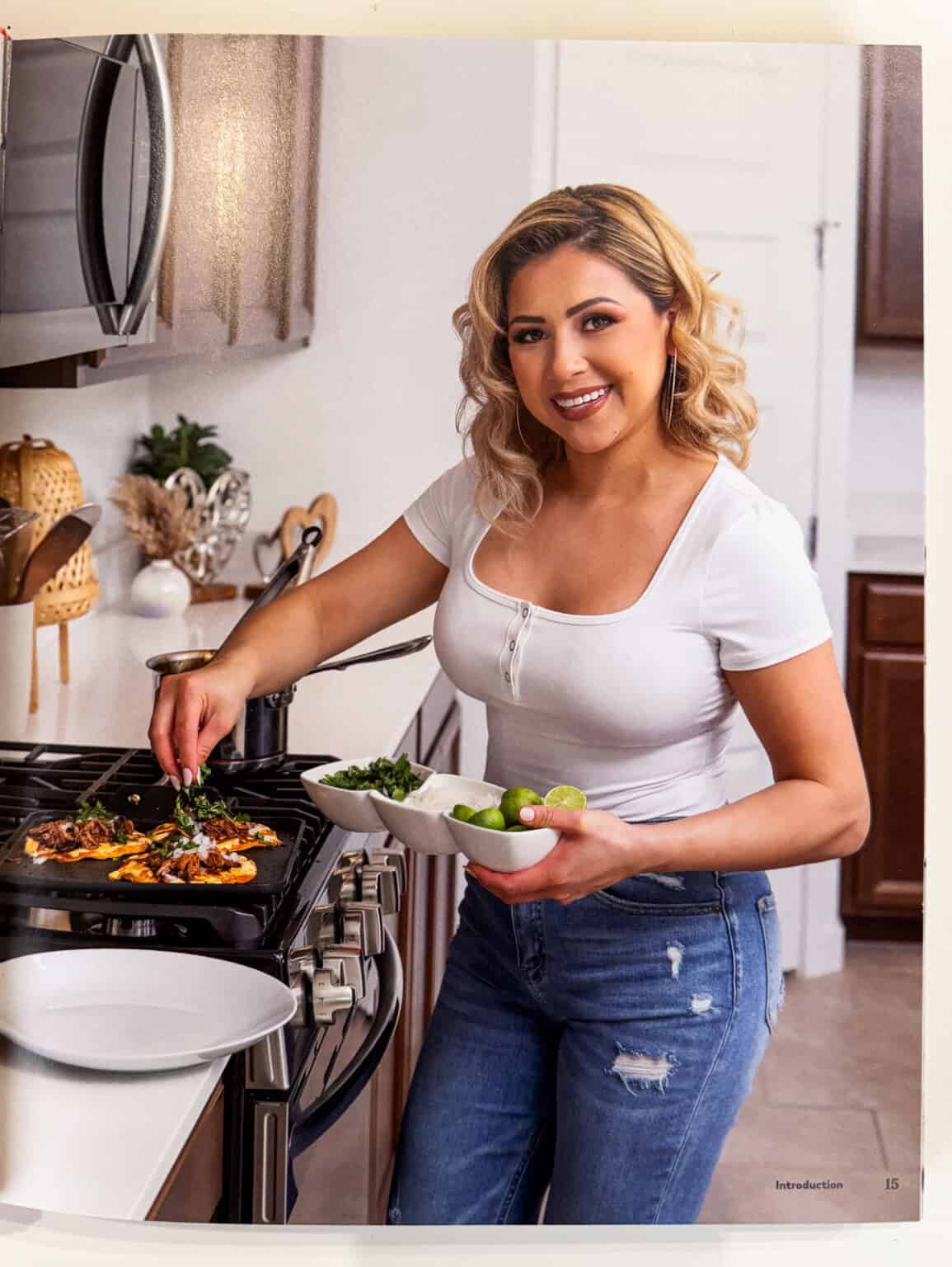 Enfrijoladas with Red & Black Bean Sauce from Cooking con Claudia ...