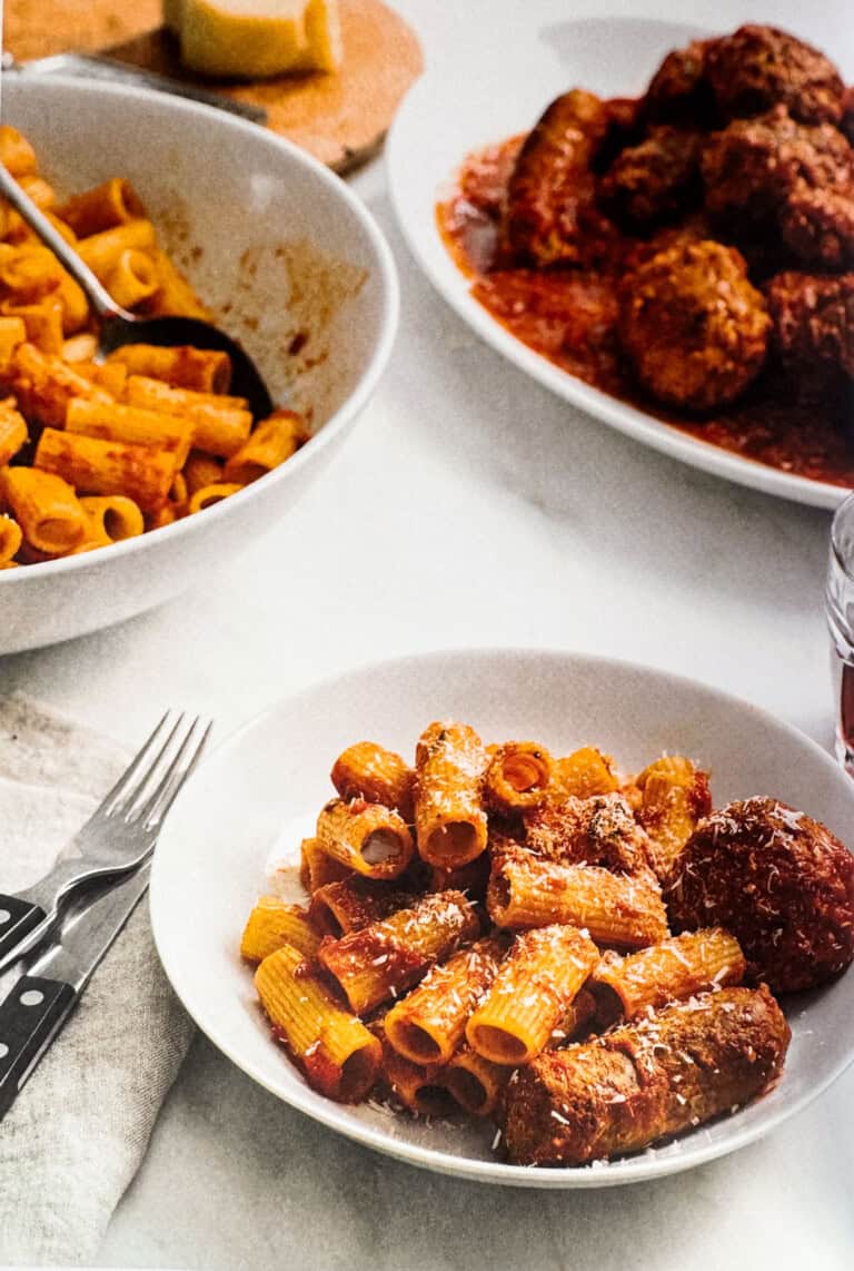 Sunday Gravy with Italian Meatballs & Braciole from Why I Cook • Happy ...